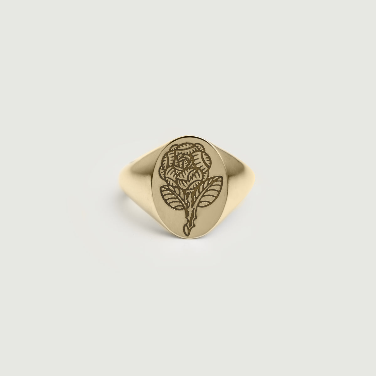 Rose Signet Ring in 10K/14K Yellow Gold – SKYDOG